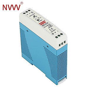 NVVV MDR-20-24 AC to DC DIN-Rail Power Supply, 24V, 1 Amp, 24W, 1.5"