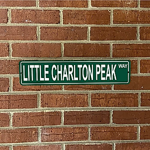 California Mountains Pick Your Mountain Compatible/Replacement for Little Charlton Peak United States Mountain Aluminum Metal Tin Street Sign Style Home Decor For Man Cave Poker Tavern Game Room