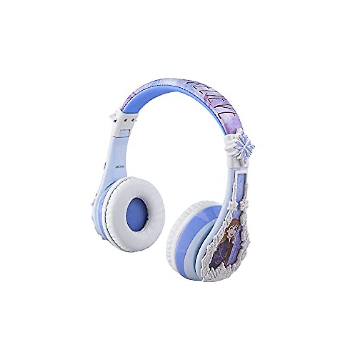 eKids Disney Frozen 2 Bluetooth Headphones with Microphone, Volume Reduced to Protect Hearing, Adjustable Wireless Headphones for School Home Travel, for Fans of Anna and Elsa