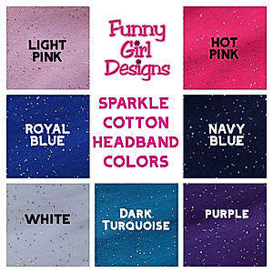 Funny Girl Designs Personalized Embroidered Softball Patch Cotton Stretch Headband Your Custom Colors and Player Name