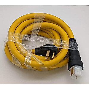 Connecticut Electric 25 Foot Generator Power Extension Cord, 50 Amp, 4 Prong, NEMA 14-50P to SS2-50R (CS6364)