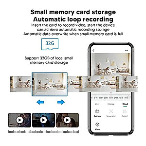 Dpofirs WiFi Monitoring Camera 1080P HD Wireless Camera, Wide Angle, Night Vision, Remote Control Portable Rotatable Mini Camera with Built in Battery