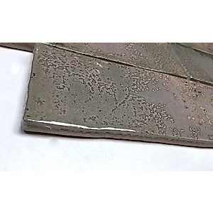 3x12 Palermo Collection Smoke Gray Glazed Ceramic Tile Backsplash Wall Bath (1SF, 4pcs)