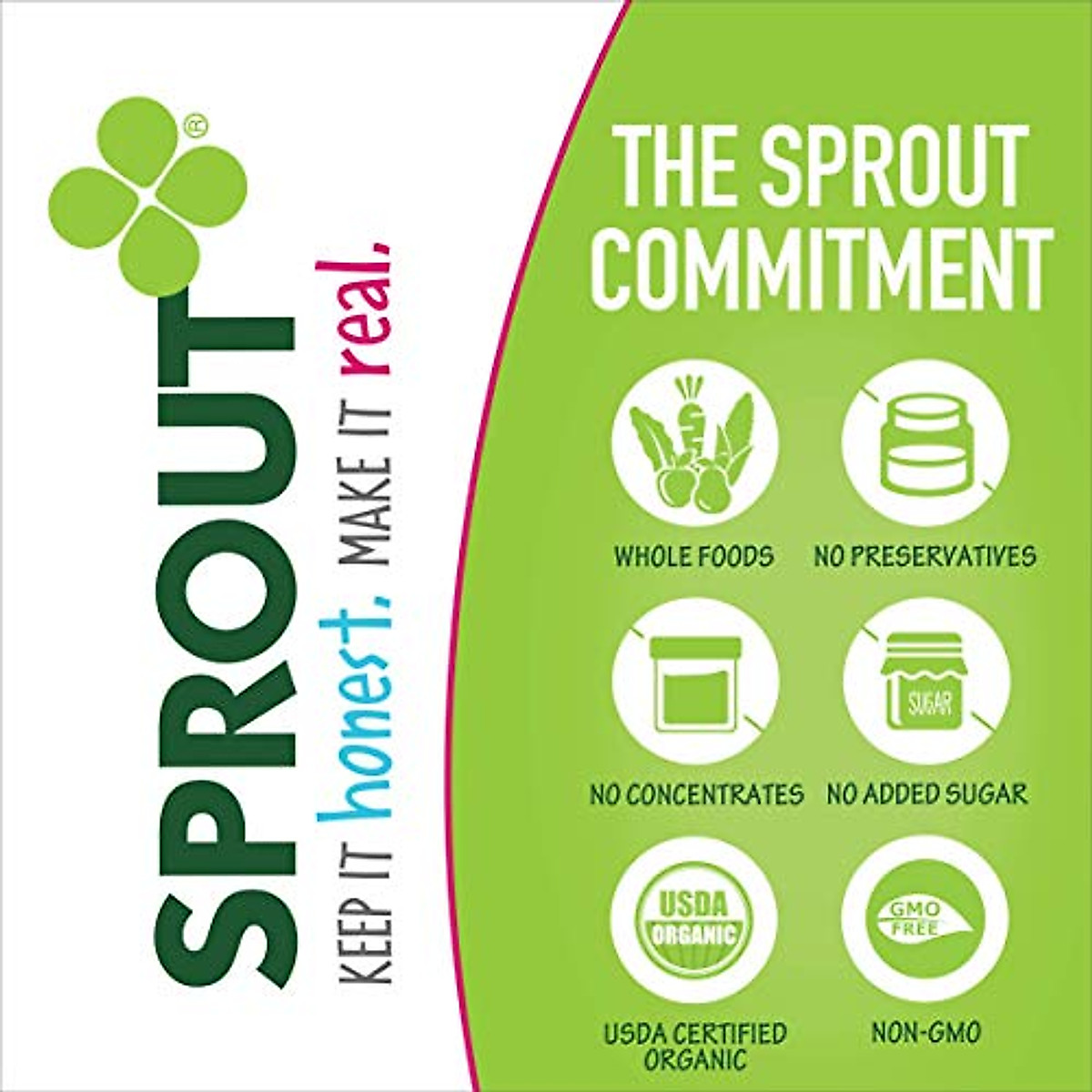 Sprout Organic Baby Food Pouches Stage 3, Organically Sourced Meat Protein, 4 Ounce (Pack of 12)