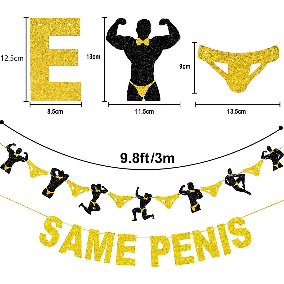 Snogisa Bachelorette Party Banner, Hen Party Favors Sign Engagement Decorations, Pop Bridal Shower Supplies, Photo Booth Props Gold Backdrop Wedding (Golden)