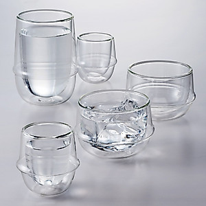 Kinto Set of 2 Double-Walled KRONOS 80 ml Espresso Cups - Maintain Temperature - Prevent Condensation