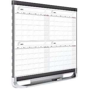 Quartet Dry Erase Calendar Board, Magnetic Whiteboard Planner, 4' x 3', 4 Months, Total Erase Surface, Prestige 2 (4MCP43P2)