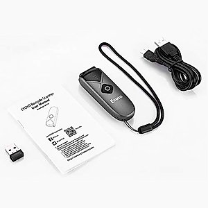 Eyoyo Mini 2D QR 1D Bluetooth Barcode Scanner, Portable Wireless Barcode Reader with USB Wired/Bluetooth/ 2.4G Wireless Connection PDF417 Data Matrix Image Scanner for iPad, iPhone, Android, Tablet PC