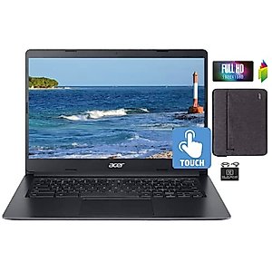 acer 2023 Flagship Chromebook 14" FHD 1080p IPS Touchscreen Light Laptop, Intel Celeron N4020 (Up to 2.8GHz), 4GB RAM, 64GB eMMC,HD Webcam, WiFi 5, 12+ Hours Battery,Chrome OS,w/HubxcelAccessory