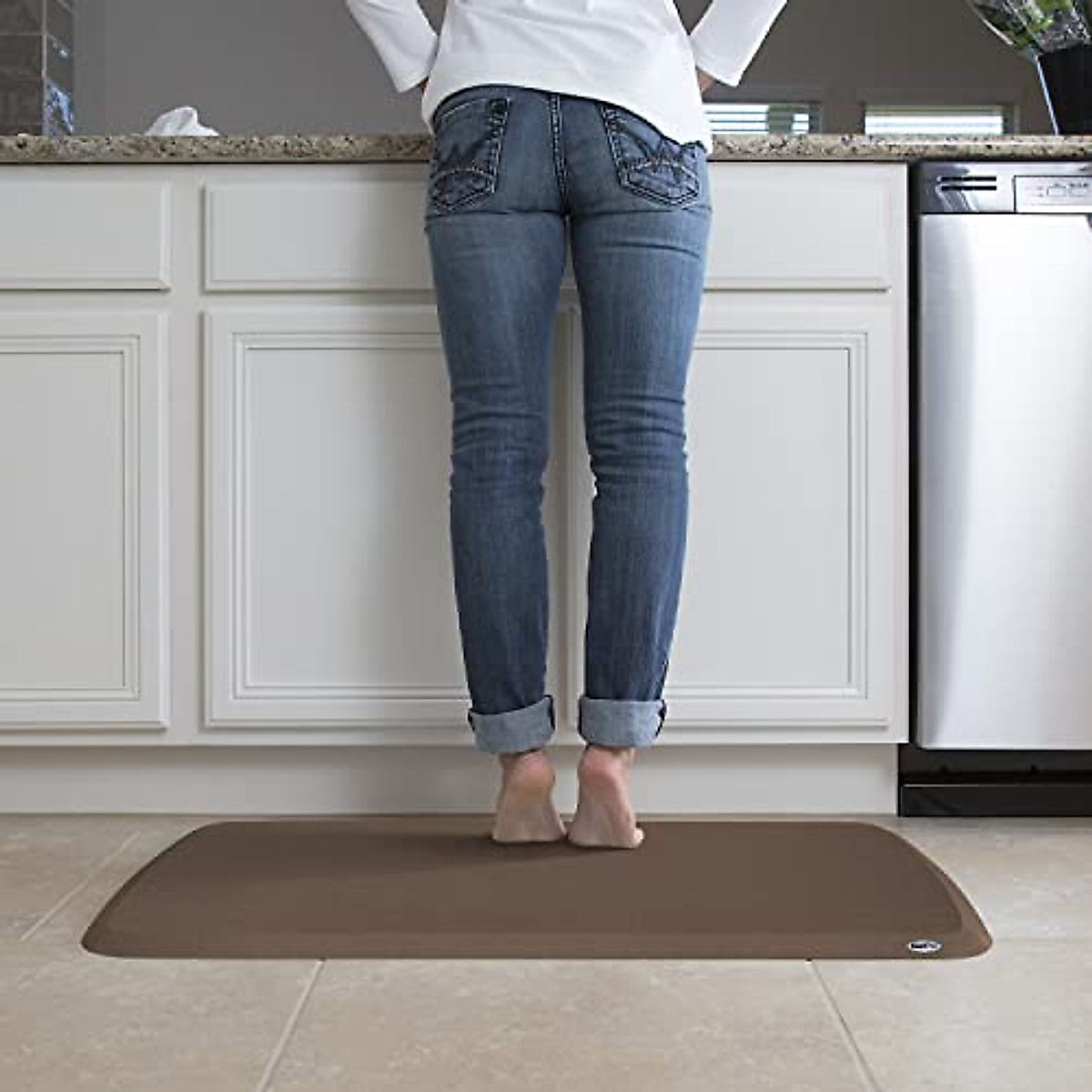 GelPro Elite Anti-Fatigue Kitchen Mat Bundle - 20 x 36 & 20 x 48, Linen Truffle