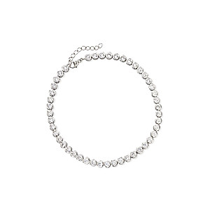 Ross-Simons 4.70 ct. t.w. CZ Anklet in Sterling Silver. 9 inches