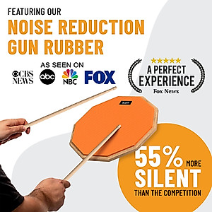 SLINT Drum Practice Pad, 12" Drum Pad 2 Surfaces - Double-Sided Practice Drum Pad Set, Practice Pad for Drumming - Snare Drum Practice Pad - Drum Pad For Kids (Full Drum Pad Kit with 4" Snare Drum)