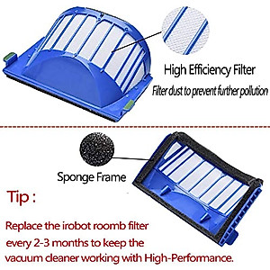 ECOMAID Replacement Parts Kit Compatible for iRobot Roomba 675 677 671 655 645,3 Bristle,8 Filters,8 Side Brush and Flexible Beater Brush,Cleaning Tool and Screw