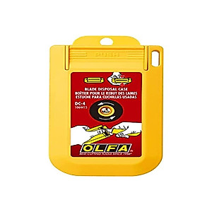 OLFA Mountable Blade Disposal Can (DC-4) - Blade Bank Container w/Mounting Hole Quickly & Safely Disposes & Stores Snap-Off Utility Knife Blades, Perfect for Construction, Warehouses, Work Sites