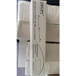 OROPY Clothes Rack, 65.7" Industrial Pipe Clothing Rack 2 Pack for Clothes, Wall Mounted Heavy Duty Space Saving Garment Rack for Closet Storage, Black, 3 Base