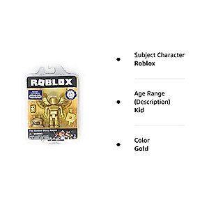 Roblox Gold Collection The Golden Bloxy Award Single Figure Pack with Exclusive Virtual Item Code