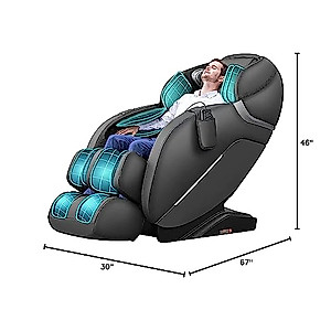 iRest SL Track A303 Massage Chair Recliner, Full Body Massage Chair with Zero Gravity, Airbags, Heating, and Foot Massage (Black)