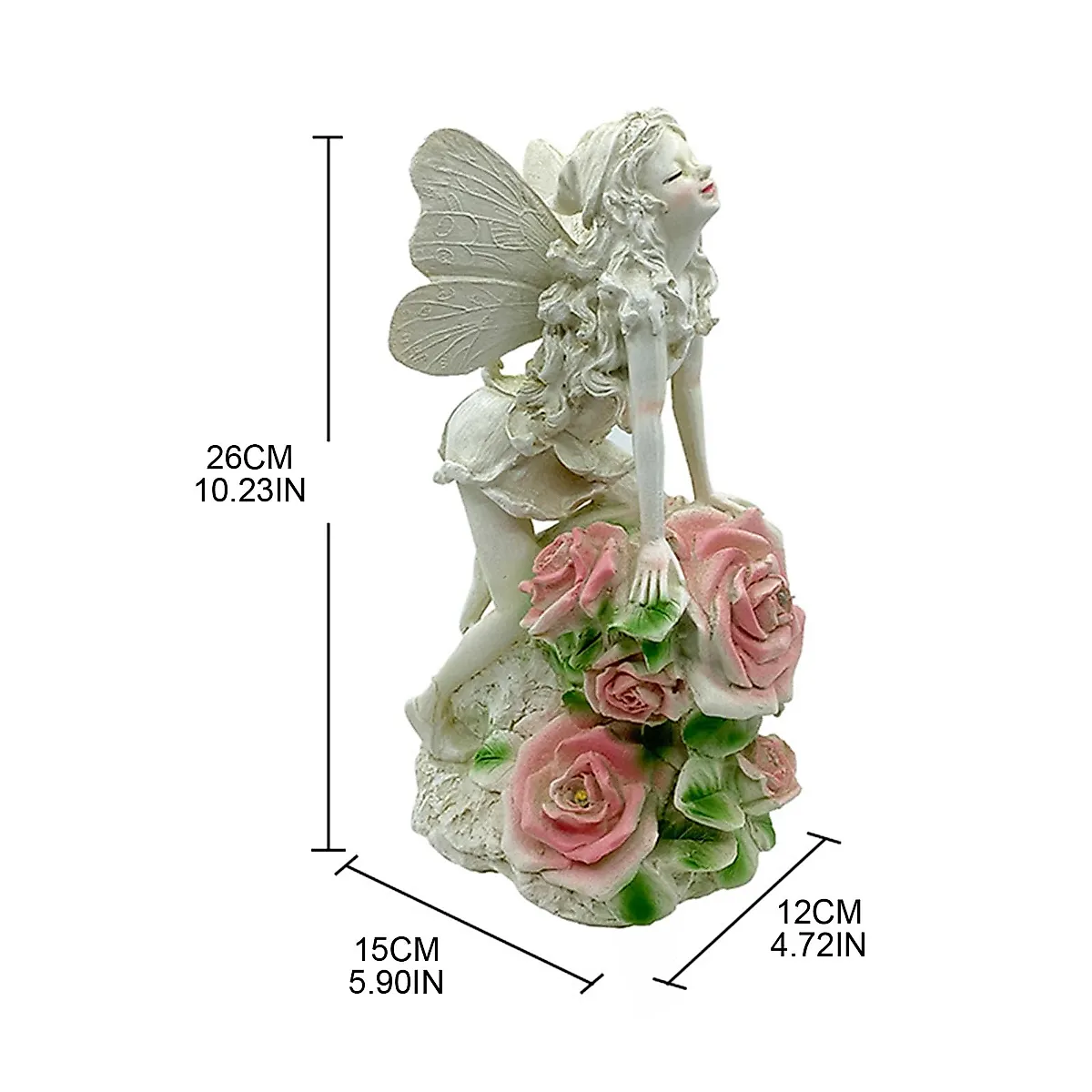 ANXPTIME Solar-Powered Flower Lamp Sturdy Resin Patio Lamp Unique Yard Ornament Garden Light Patio Villas Decoration Solar Lamp Outdoor Solar Light Yard Light Decorative Light