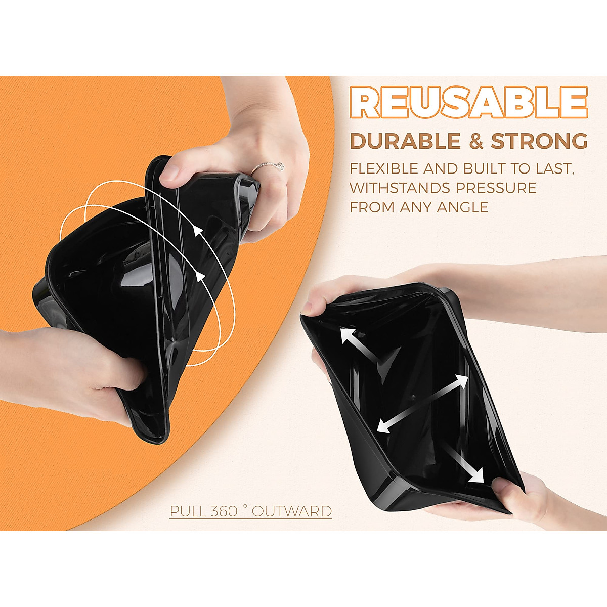 Golden State Art, 50 Pack 38 Oz Meal Prep Container, 1-Compartment Lunch Bento Box with Lid, BPA Free, Freezer, Microwave, Dishwasher Safe, Reusable