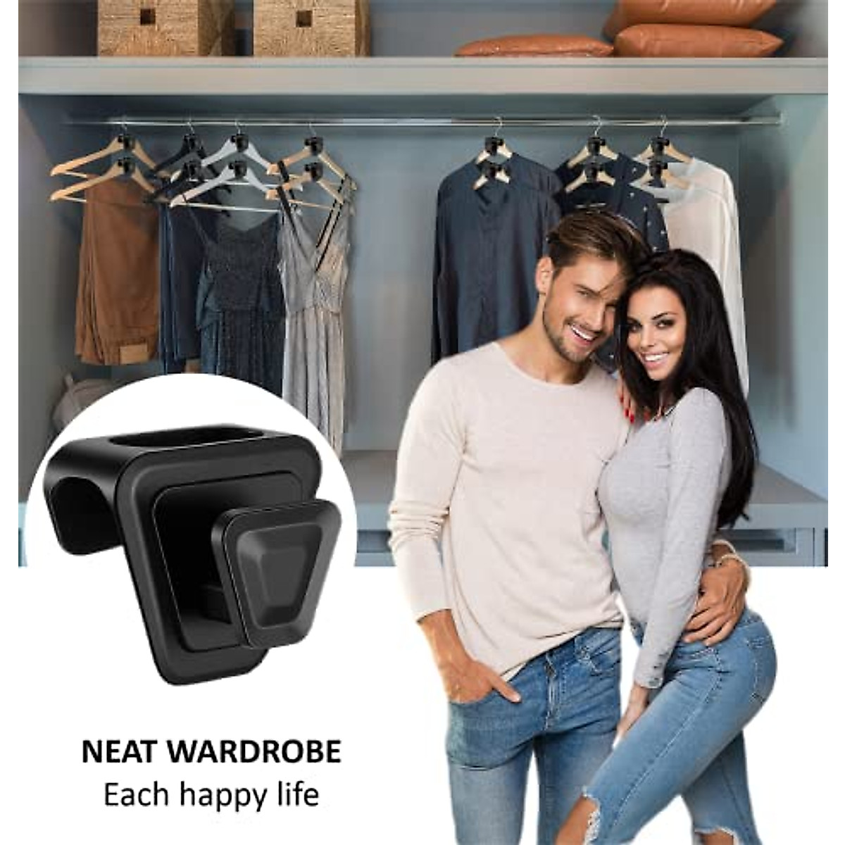 Cecailin® Hangers Connector Hooks. Space Saving Closet Organizer and Storage Rack Hanger Extender. Closet Organizer. for Closet Organizers. Hangers for Thick Coats, Pants, Jackets,etc