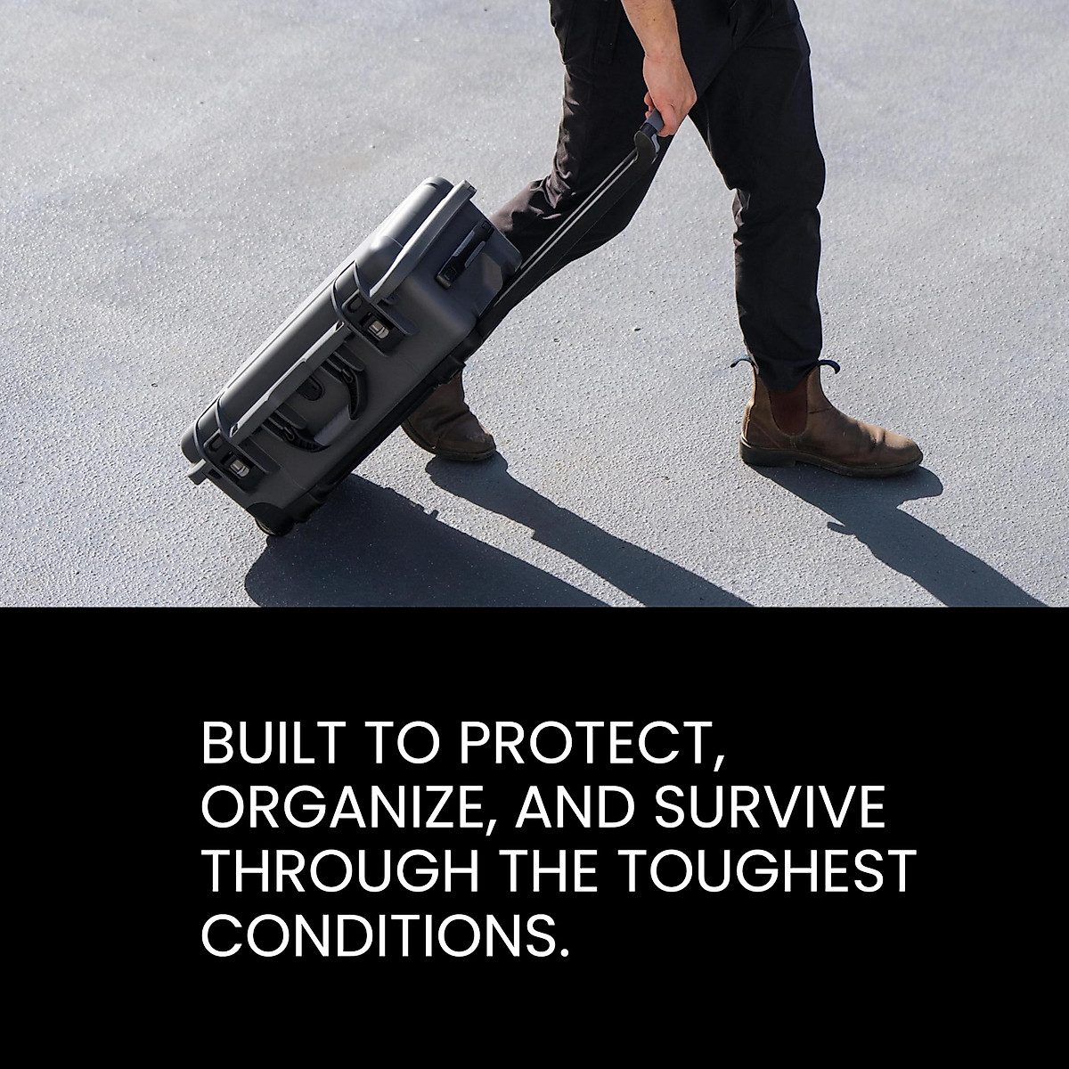 Nanuk Wheeled Series 935 Lightweight NK-7 Resin Waterproof Hard Case with Lid Organizer and Padded Dividers, Orange