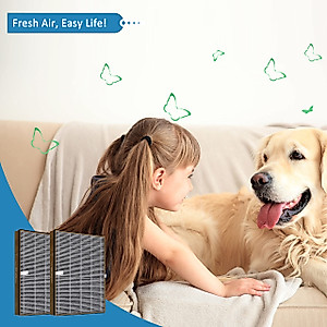 Rioche TT-AP002 H13 True HEPA Replacement Filter, Compatible with TaoTronics TT-AP002 Air Purifier, 3-in-1 Premium H13 True HEPA Filter, 2-Pack