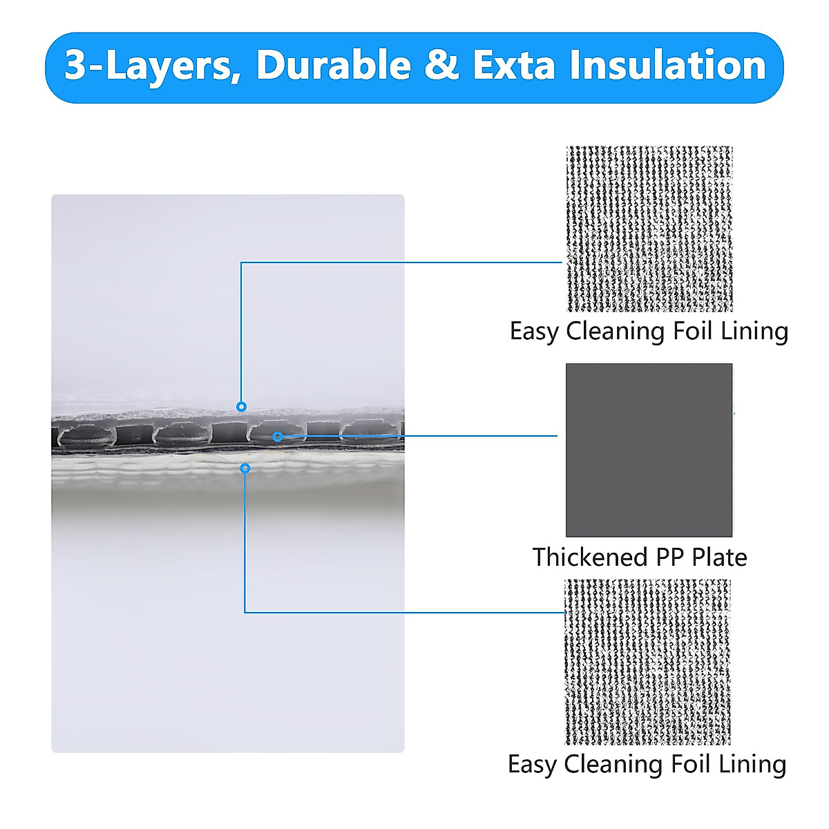 Herculean 1PK Adjustable Food Divider with Velcro