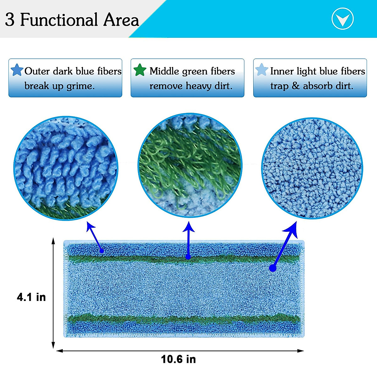 8 Pack Upgraded M6 Wet Mopping Pads for iRobot Braava Jet M6 Series (6110) (6012) (6112) (6113) Ultimate Robot Mops, New Sticky Design, Detachable, Washable and Reusable M6 Pads Accessories Parts