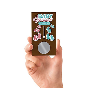PROMO PRINTING GROUP, INC. Footprints Baby Shower Scratch Off Cards - (30 Cards) - Baby Shower Scratch Off Tickets - Shower Party Supplies - Baby Shower Raffle Tickets