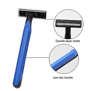 Disposable Razors in Bulk, Bulk Razors with Knife Caps, Individually Packaged Disposable Razors Bulk, Suitable for Hotels, Shelters, Homeless People, Nursing Homes, Charities, Churches (60)