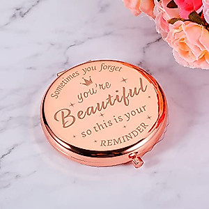 Stocking Stuffers for Women Christmas Makeup Mirror Gifts for Women Girl Daughter Mom Female Friend Valentines Day Gifts for Women Wife Girlfriend BFF Birthday Graduation Gifts for Girls Inspirational