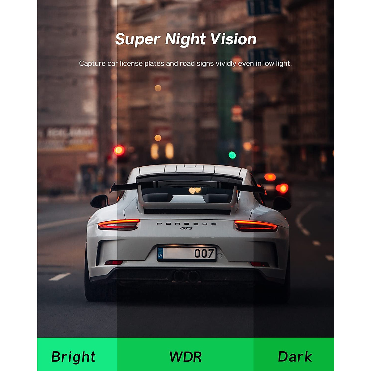 Mini Dash Cam - Front and Rear 2K Surfola Dual Car Camera 2560x1440P, 3" inch IPS Screen, 170° Wide Angle, Parking Mode, WDR, Accident Record