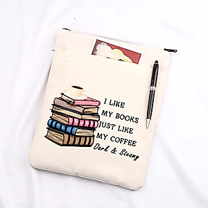 MAOFAED Dark Roman Book Sleeve Smut Lover Book Sack Bookish Book Protector Gifts for Reader (Dark Steamy booksl)