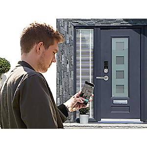 KeyWe Smart Lock,Bluetooth and Z-Wave Plus Enabled,Compatible with Alexa,Works with Smartthings,Gray,Ansi Grade 2 Deadbolt Included