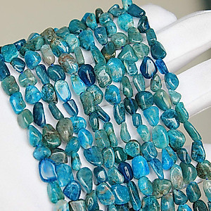 MJDCB Natural Irregular Shape Stone Beads 4-8mm Apatite Gemstone Energy Cured for Jewelry Making Bracelet Necklaces