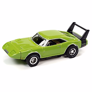 Auto World Xtraction R35 1969 Dodge Daytona Green HO Scale Slot Car