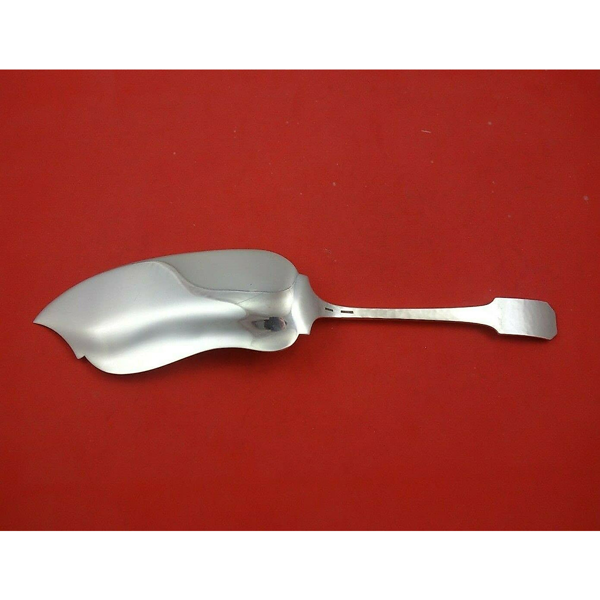 Norman Hammered by Shreve Sterling Silver Fish Server w/Engraved Mono"A.Mc.I."