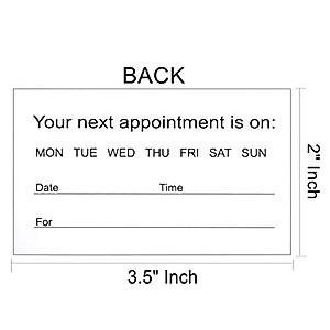RXBC2011 Appointment Reminder Cards Pack of 100 Navy Blue