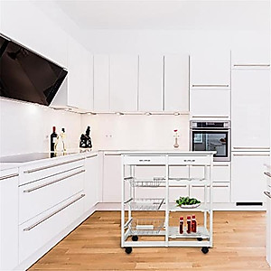 XXXDXDP 4 Tier Storage Trolley Cart Kitchen Organizer Bathroom Movable Storage Shelf Wheels Household Stand Holder Furniture