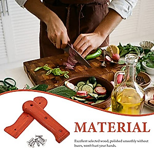 UPKOCH Kitchen Cutter Accessory 1 Set Knife Handle Japanese Kitchen Knife Repair Handle for Knife Natural Wood Handle Replacement (Brown) Cutter Replacement