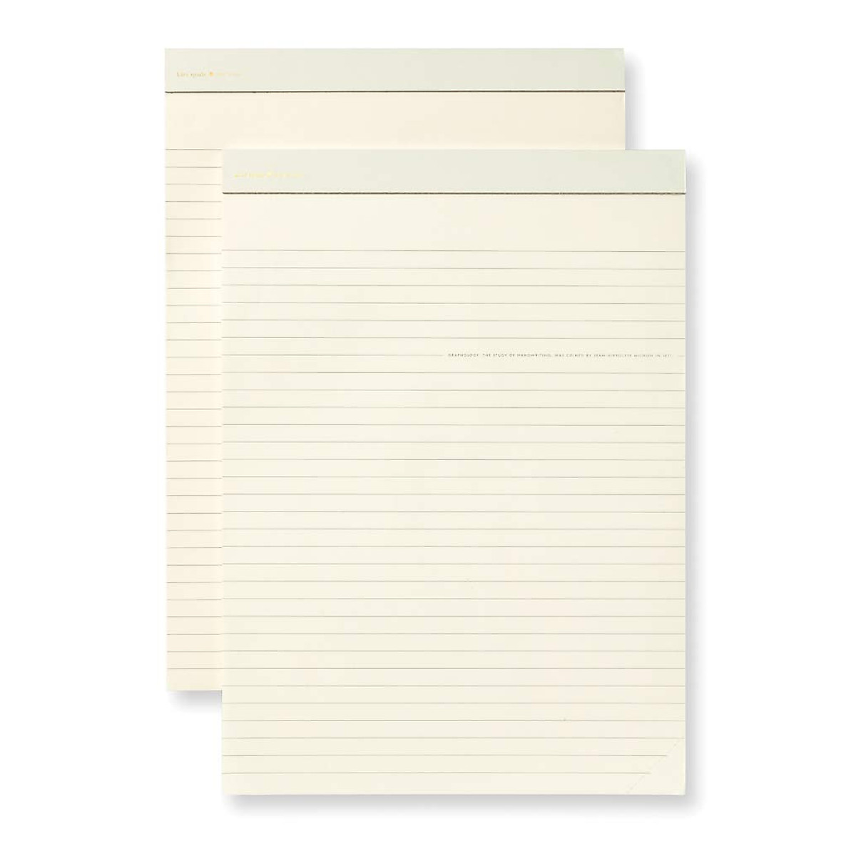 Kate Spade New York Notepad Folio Refill Set of 2, Letter Size Pads with 50 Lined Sheets Each, Cream