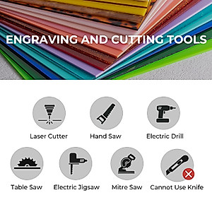 xTool Translucent Acrylic Sheets Fluorescent Green, 3 Packs 12" x 12" Plexiglass Sheets 1/8 Inch Thick, Glossy Acrylic Panels Plastic Sheets for Laser Cutting & Engraving Home Decor, Crafts, Sign, DIY