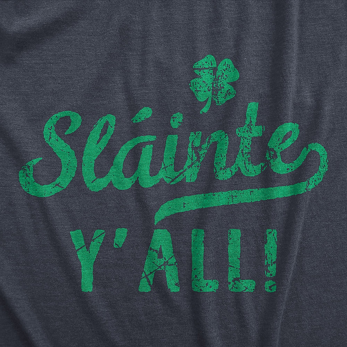 Mens Slainte Yall T Shirt Funny St Paddys Day Parade Good Health Toast Tee for Guys Mens Funny T Shirts Saint Patrick's Day T Shirt for Men Funny Drinking Navy - L