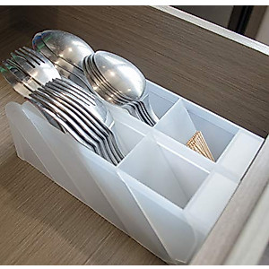 STYLIO Office Desk Organizer. Pen & Pencil Holder. Markers, Stationery Caddies Essential for Office/ Teacher Supplies. Translucent Black & White Caddy Organizer Racks (Set Of 4). Perfect for Desktops