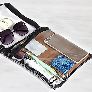 NymphFable Clear Stadium Bag with Inner Pocket and Adjustable Straps Transparent Concert Purse Tote Bag