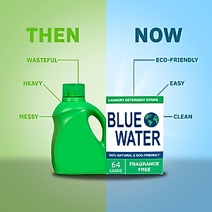 Blue Water, Laundry Detergent Sheets, 64 Loads