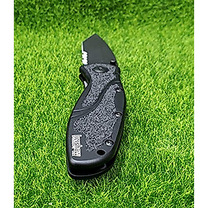 KERSHAW Black Tanto 40% Serrated Blur w/Black Anodized Aluminum Handle