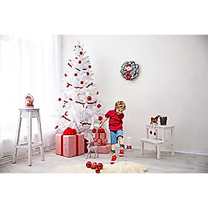 Kids Christmas Fuzzy Knee High Socks Gifts Toddler Calf Cozy Fluffy Plush Long Tall Boot Socks Stocking Stuffers 1-7 Years 6 Pairs