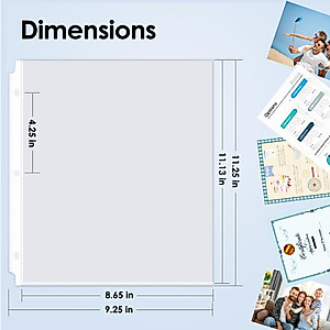 KTRIO Sheet Protectors 8.5 x 11 inch, Clear Page Protector for 3 Ring Binder, Plastic Sleeves for Binders, Top Loading Paper Sheets Document Sleeve Letter Size, Office & Home, 100 Pack