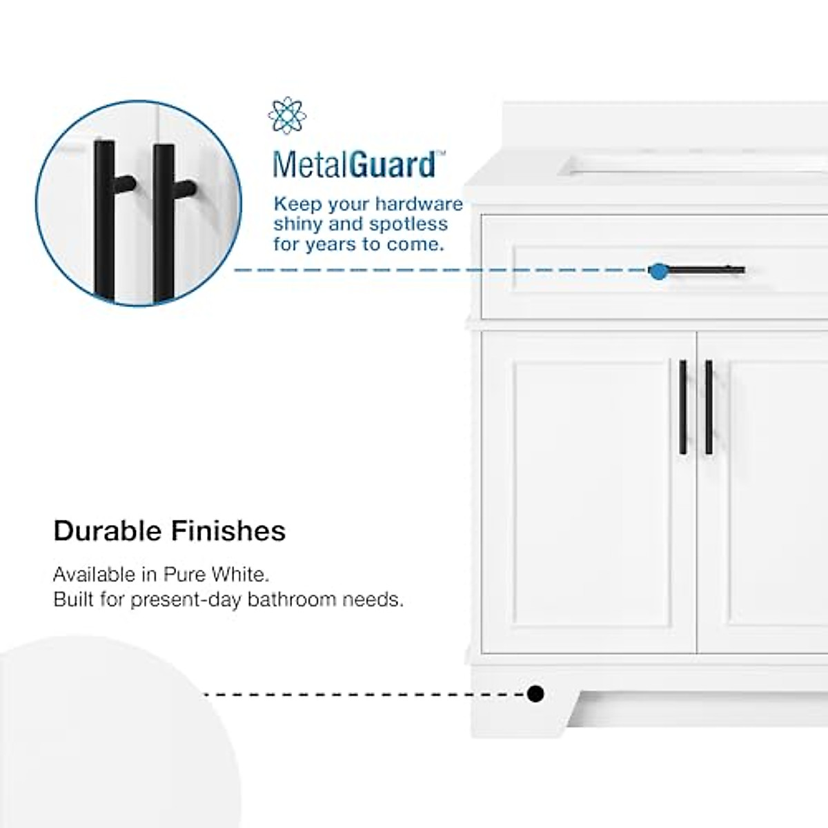 Ove Decors Emery 72 in. Double Sink Bathroom Vanity, in Pure White